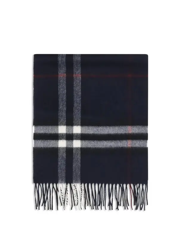 Burberry Cashmere Check Scarf - Blue