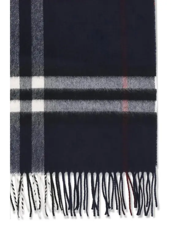 Burberry Cashmere Check Scarf - Blue