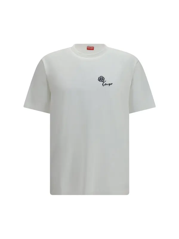 Kenzo Tulip Embroidered Cotton T-shirt