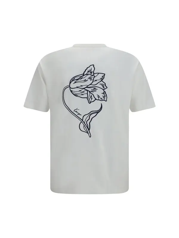 Kenzo Tulip Embroidered Cotton T-shirt