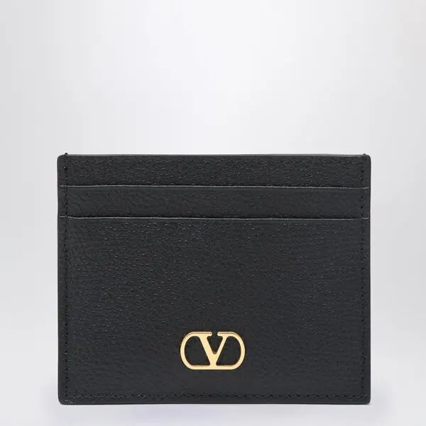 Valentino Garavani Vlogo Signature Credit Card Holder - Black
