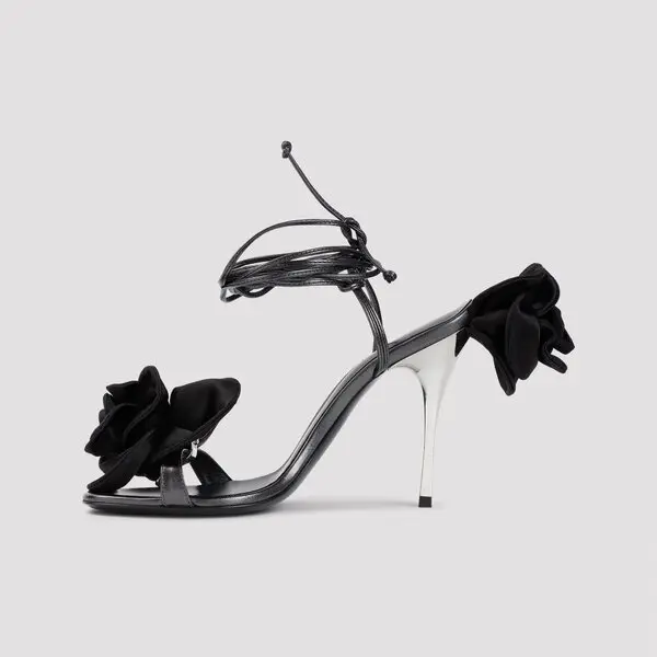 Magda Butrym Calf Leather Embellished Stiletto Sandals