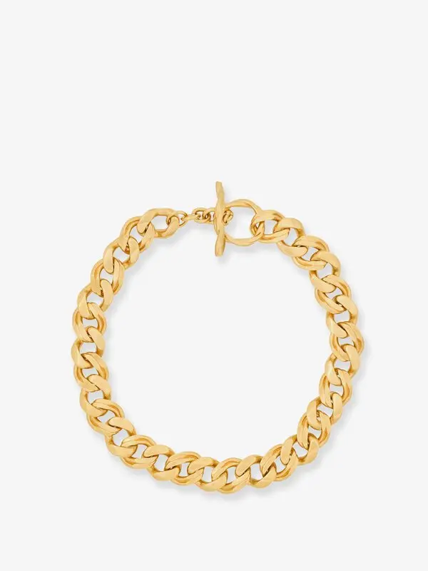 Saint Laurent Gold Tone Metal Choker Necklace - Multicolor