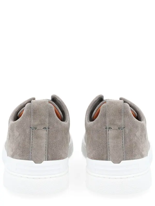 Zegna 232 Calf Leather Sneakers - Gray