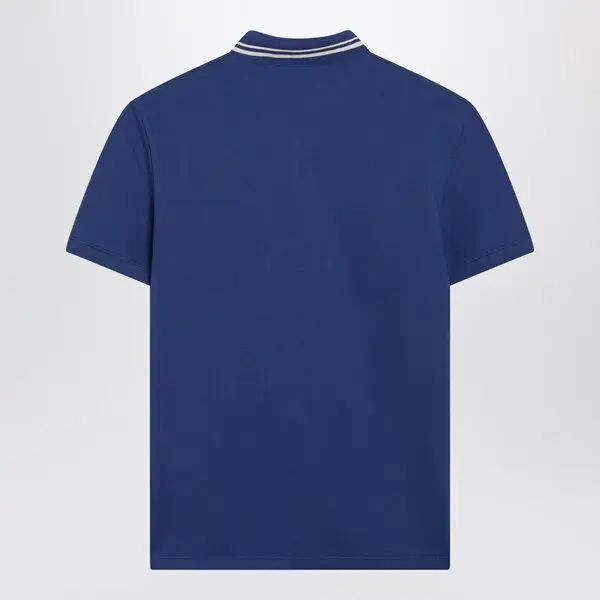 Valentino Garavani Polo Shirt With Vlogo Patch - Blue