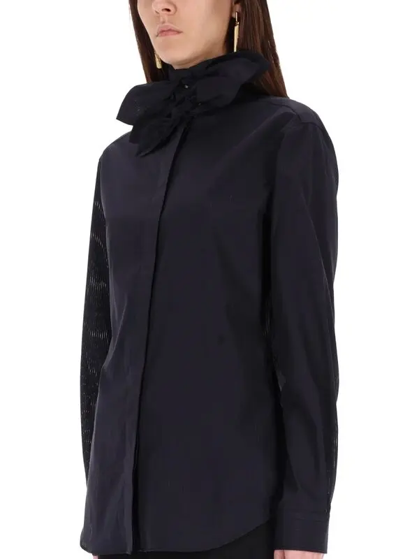 Moschino Cotton Poplin Jacquard Shirt - Black