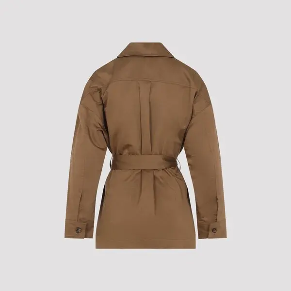 YVES SALOMON Belted Cotton Shirt Jacket - Multicolor
