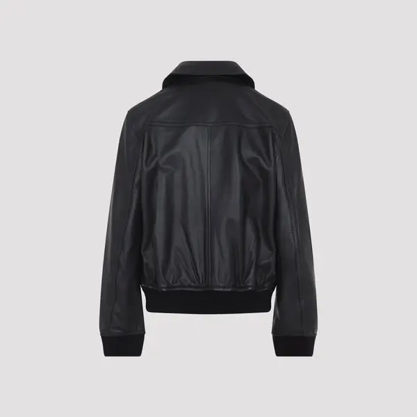 YVES SALOMON Leather Zip-up Jacket