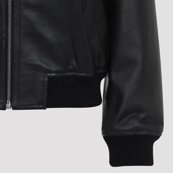 YVES SALOMON Leather Zip-up Jacket