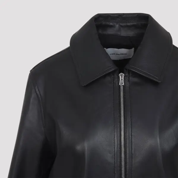 YVES SALOMON Leather Zip-up Jacket