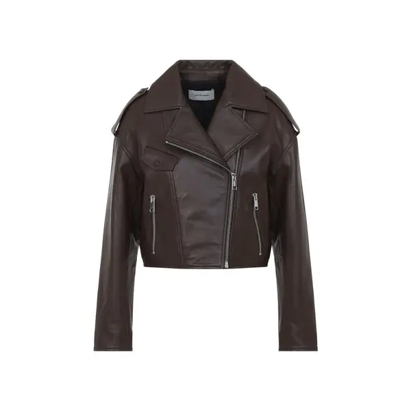 YVES SALOMON Cropped Biker Jacket