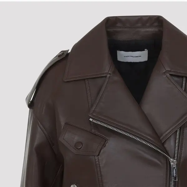 YVES SALOMON Cropped Biker Jacket