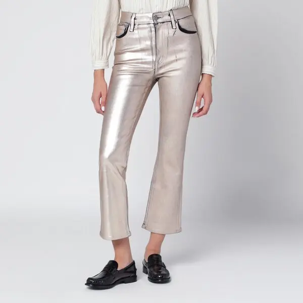 FRAME Champagne The Reboot Cropped Trousers