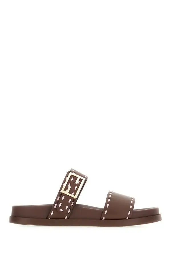 Fendi Embellished Slides - Multicolor