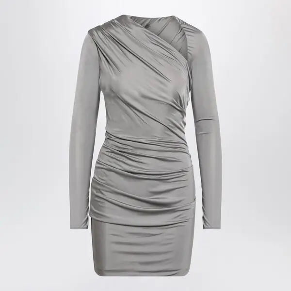 Attico Draped Mini Dress - Gray