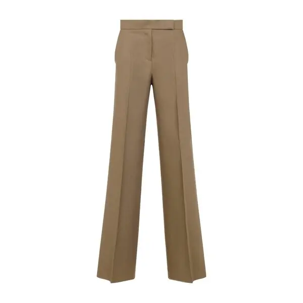 Max Mara Badesse Regular Linen Pants - Brown