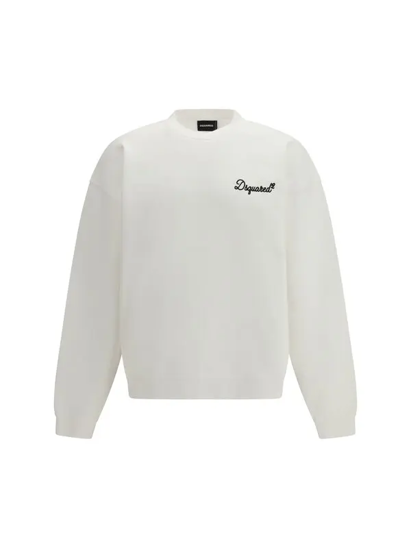 Dsquared2 Logo Cotton Sweatshirt - White