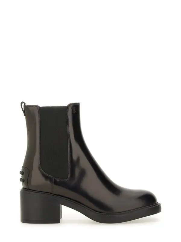 TOD'S Leather Chelsea Boots - Black