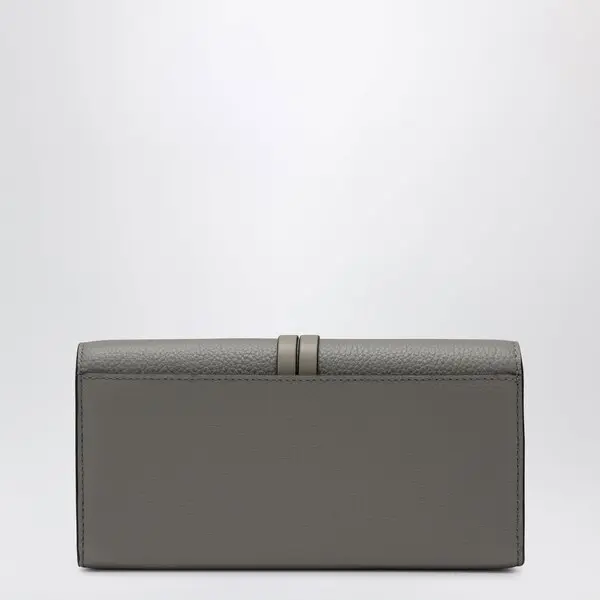 Chloé Grey Alphabet Flap Wallet In Grained Leather