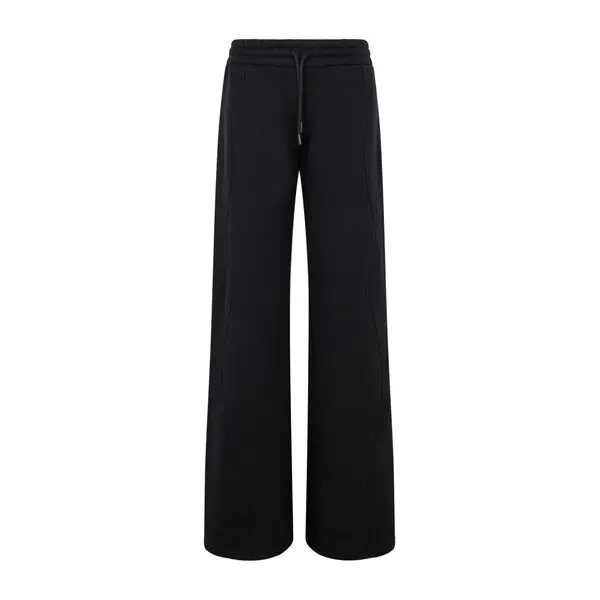 Off-White Cotton Wide Leg Sweatpants - Black