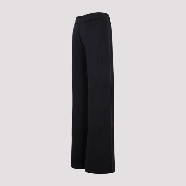Off-White Cotton Wide Leg Sweatpants - Black