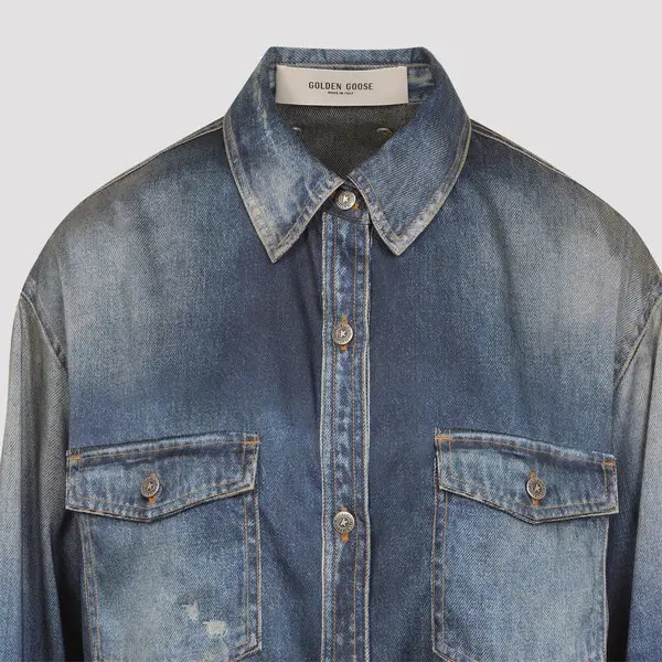 GOLDEN GOOSE Patty Overshirt - Blue