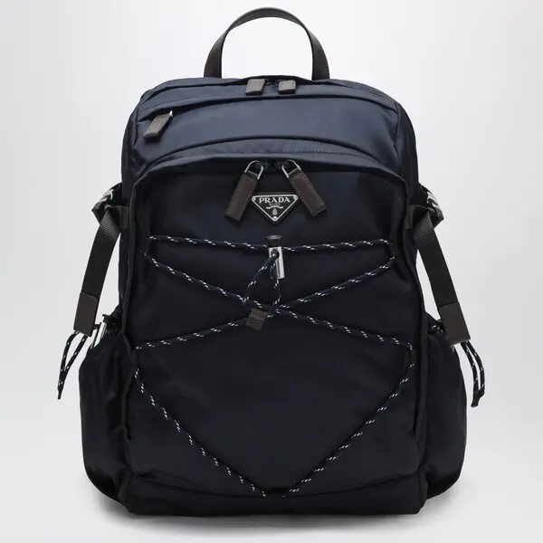 Prada Re-nylon And Leather Speedrock Backpack - Blue