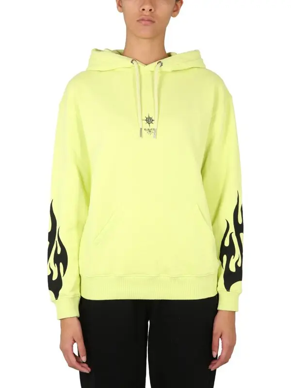 Givenchy Sacred Heart Hoodie With Drawstring - Yellow