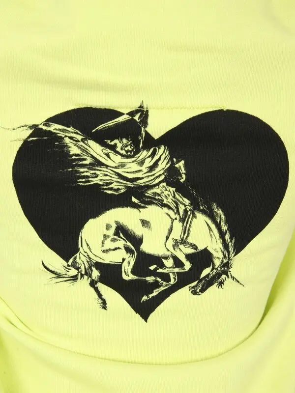 Givenchy Sacred Heart Hoodie With Drawstring - Yellow