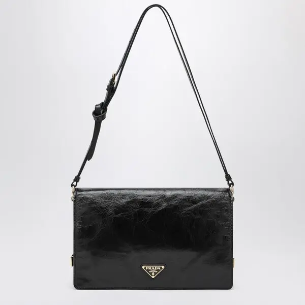 Prada Medium Shoulder Bag In Leather - Black
