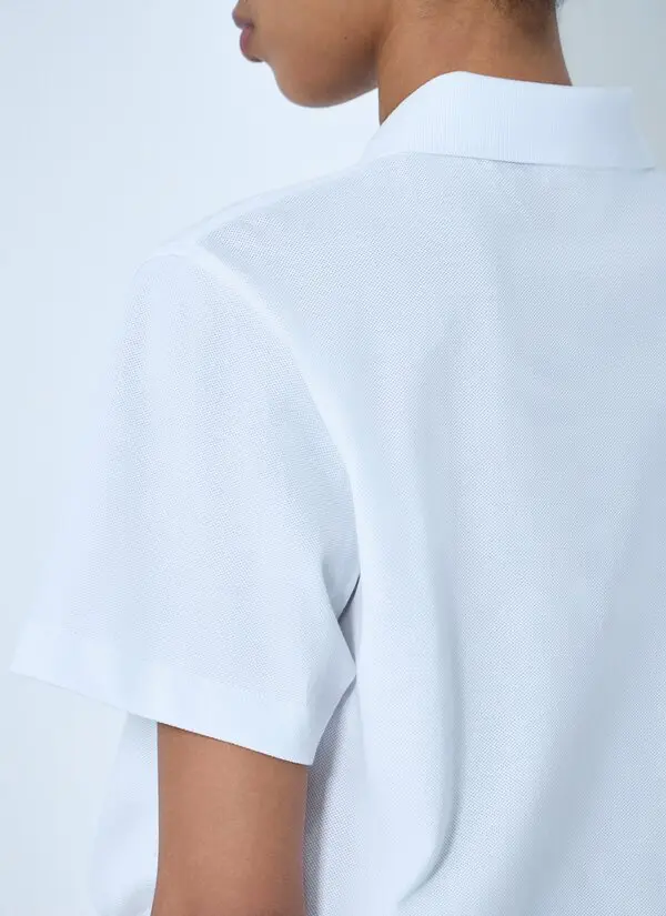 Moncler Cropped Drawstring Polo Shirt