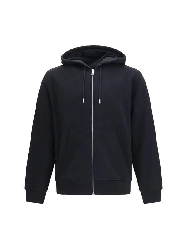 Givenchy Photographic Negative Print Fleece Zip Hoodie - Black