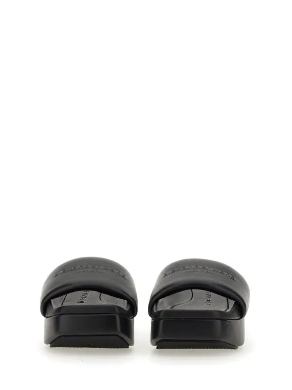 Alexander Wang Logo Padded Platform Sandals - Black