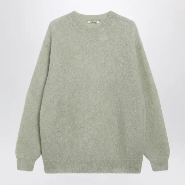 Auralee Light Brushed Mohair-blend Sweater - Green