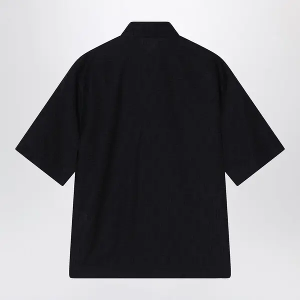Fendi Ff Jacquard Linen Shirt - Black