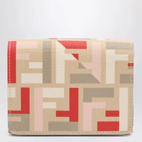 Fendi Multicoloured Ff Fabric Wallet - Red