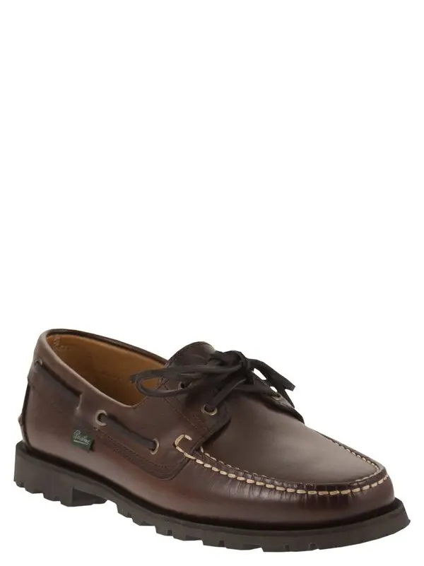 Paraboot Lug Sole Leather Boat Shoes