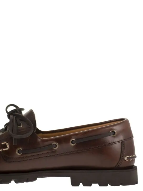 Paraboot Lug Sole Leather Boat Shoes