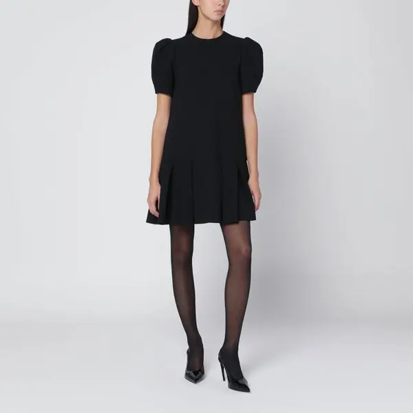 Moschino Mini Dress With Pleats - Black