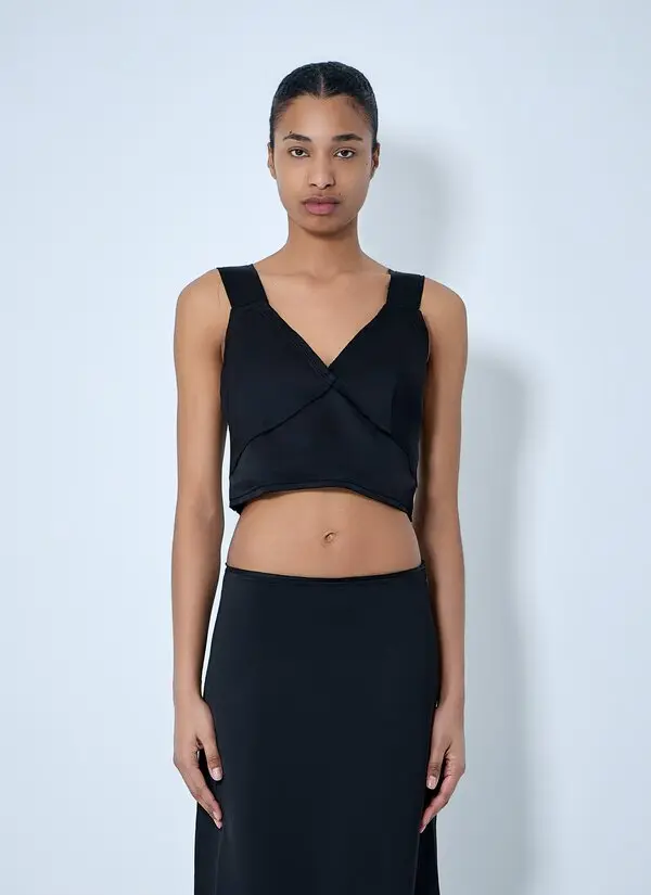 TOTEME V-neck Sleeveless Top - Black
