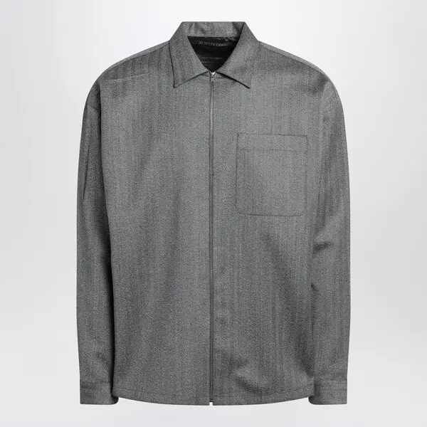 Prada Wool Overshirt With Zip