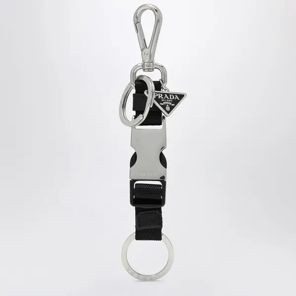 Prada Keychain With Snap Buckle - Black