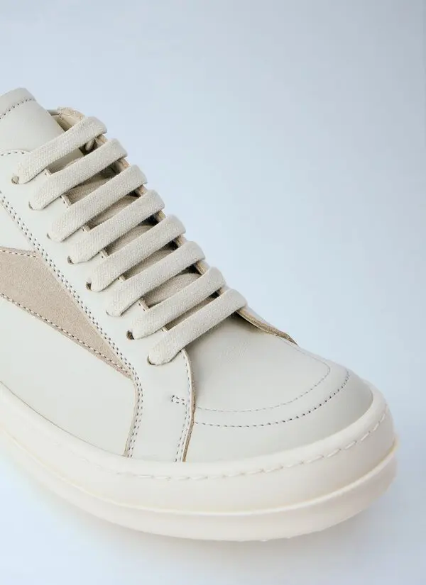 Rick Owens Low-top Leather Sneakers - White
