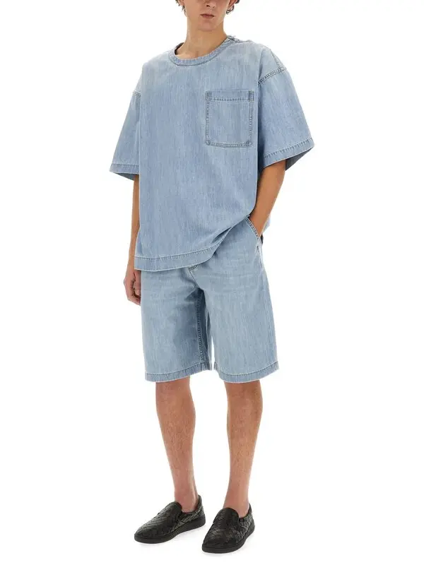 Bottega Veneta Denim Bermuda Shorts