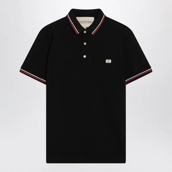 Valentino Garavani Polo Shirt With Vlogo Signature - Black