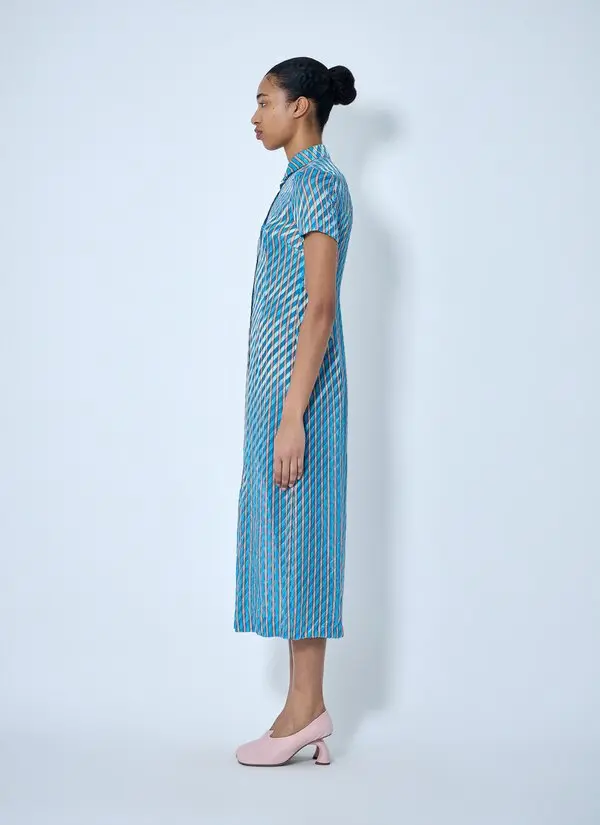 Dries Van Noten Striped Midi Shirt Dress