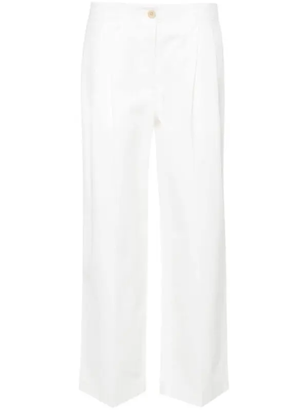 TOTEME Organic Cotton Pleated Trousers