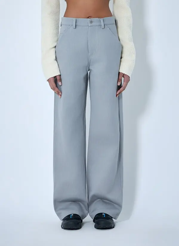 RIER Riers Wide-leg Tailored Trousers - Gray