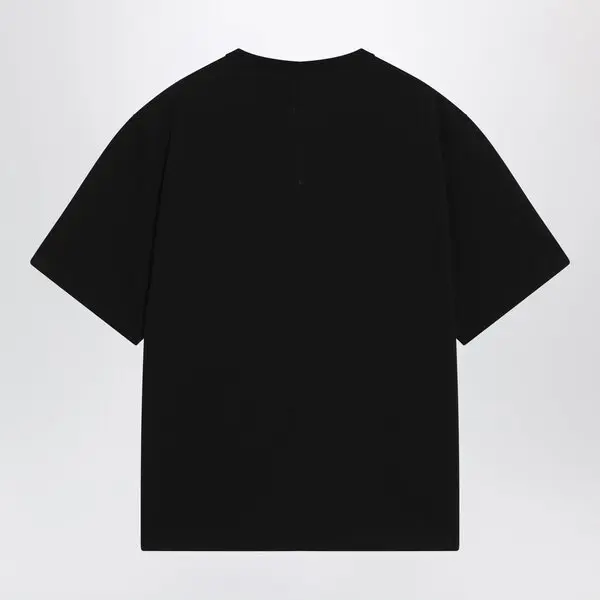 Rick Owens Brad Temple T-shirt In Cotton Jersey /milk - Black