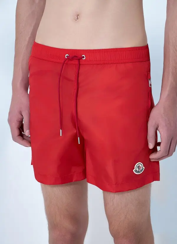 Moncler Nylon Swim Shorts - Red